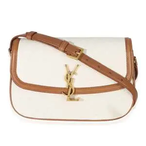 Saint Laurent Monogram Solferino Satchel - Beige