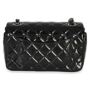 Chanel Quilted Patent Flap Bag - Black