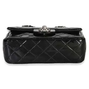 Chanel Quilted Patent Flap Bag - Black