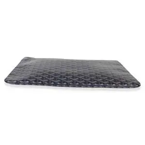Goyard Navy Goyardine Canvas Senat Pouch Gm