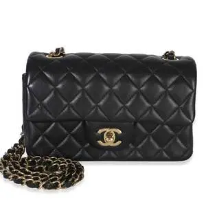 CHANEL Chanel Quilted Lambskin Mini Rectangular Flap Bag