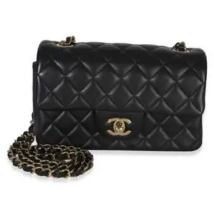 CHANEL Chanel Quilted Lambskin Mini Rectangular Flap Bag