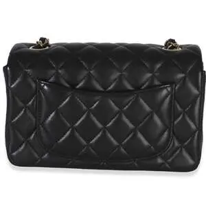 Chanel Quilted Lambskin Rectangular Flap Bag - Black