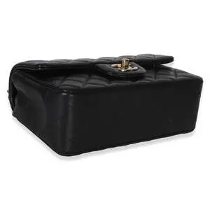 Chanel Quilted Lambskin Rectangular Flap Bag - Black