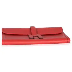 Hermès Jige Elan Clutch - Red