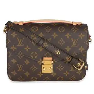 LOUIS VUITTON Monogram Canvas Pochette Metis Shoulder Bag - Brown