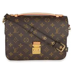 LOUIS VUITTON Monogram Canvas Pochette Metis Shoulder Bag - Brown