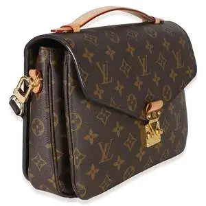 LOUIS VUITTON Monogram Canvas Pochette Metis Shoulder Bag - Brown