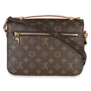 LOUIS VUITTON Monogram Canvas Pochette Metis Shoulder Bag - Brown