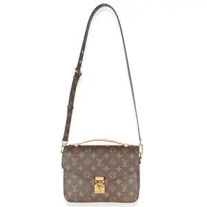 LOUIS VUITTON Monogram Canvas Pochette Metis Shoulder Bag - Brown