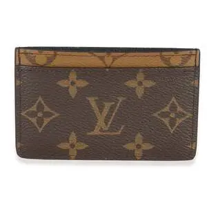 LOUIS VUITTON Reverse Monogram Card Holder - Brown