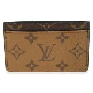 LOUIS VUITTON Reverse Monogram Card Holder - Brown