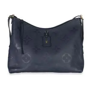 LOUIS VUITTON Navy Giant Monogram Empreinte Carryall Mm Shoulder Bag - Blue