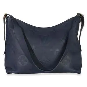 LOUIS VUITTON Navy Giant Monogram Empreinte Carryall Mm Shoulder Bag - Blue