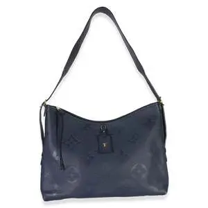 LOUIS VUITTON Navy Giant Monogram Empreinte Carryall Mm Shoulder Bag - Blue