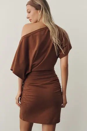 DAILY PRACTICE Off-shoulder Waisted Mi Dress - Tortoise Shell
