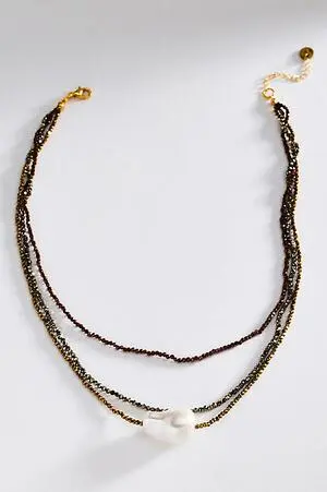 Maison Irem Triple Pearl Necklace