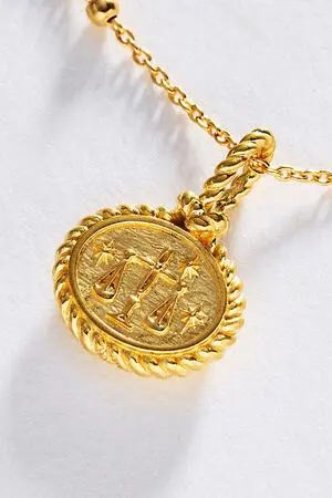 AWE INSPIRED Zodiac Gemstone Pendant Necklace - Libra