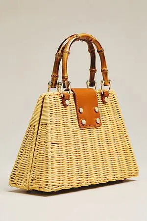 LISI LERCH Birdie Hand-woven Satchel - Camel