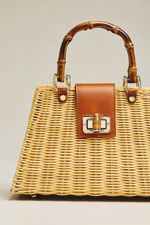 LISI LERCH Birdie Hand-woven Satchel - Camel