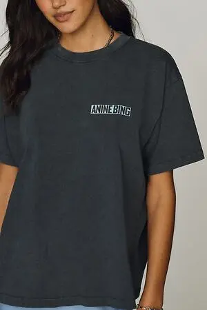 ANINE BING Cade Palm Cotton T-shirt Top