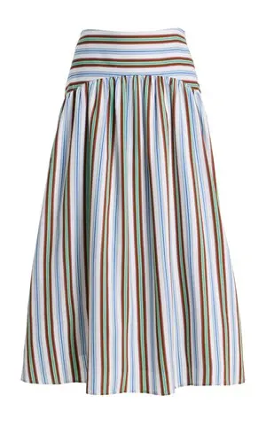 ROSIE ASSOULIN Rosie Assoulin Multicolor Stripe Midi Skirt