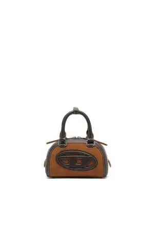 DIESEL® 1dr Dome Mini Bowling Bag With Appliquéd Logo - Brown