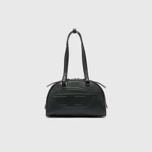 DIESEL® 1dr Dome Leather Shoulder Bag With Embossed Logo