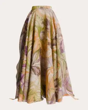 ANDREA IYAMAH Ondu Vibra Mesh Maxi Skirt Polyester/mesh