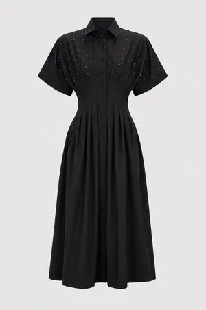 EXQUISE Jream Midi Dress - Black