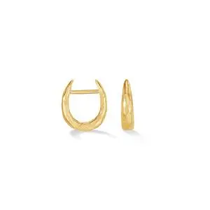 DOWER & HALL Small Horseshoe Nomad Huggie Hoops - Gold
