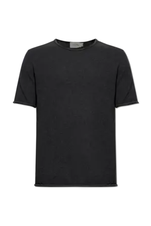 American Vintage T-shirt With Raw Edges - Grey