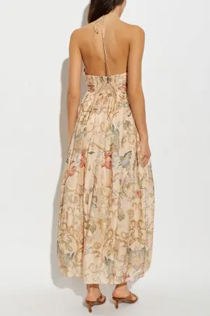 Zimmermann Silk Maxi Dress With Floral Motif
