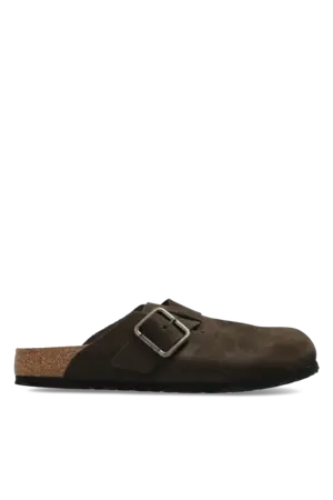 BIRKENSTOCK Boston Wire Buckle Slides - Brown