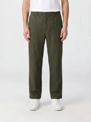 Commas Solid Linen Trousers - Green