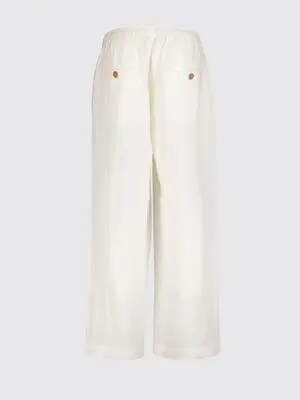Commas Linen Trousers - White