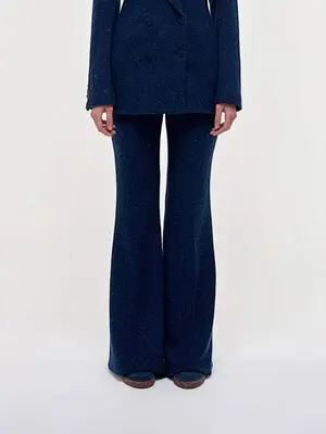 Gabriela Hearst Rhein Cashmere Flared Trousers - Navy