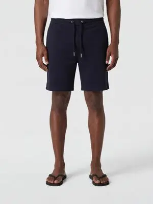 AMI Paris Cotton Jogging Shorts With Embroidered Logo - Black