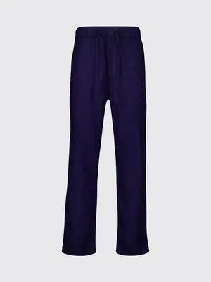 Frescobol Carioca Blue Linen Cotton Trousers - Navy
