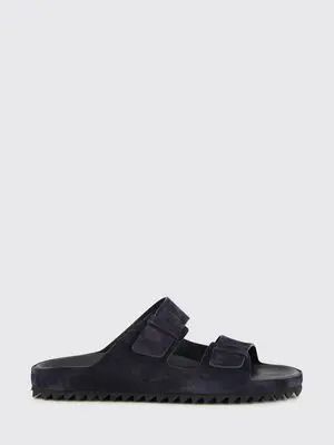Officine Creative Suede Leather Flat Sandals - Blue