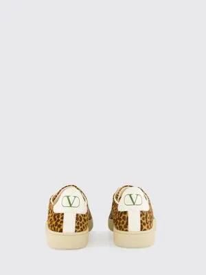 Valentino Garavani Royco Animal-print Pony Hair Low-top Sneakers - Brown
