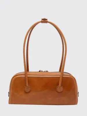 MARGESHERWOOD Boston Smooth Calfskin Leather Shoulder Bag With Double Handle