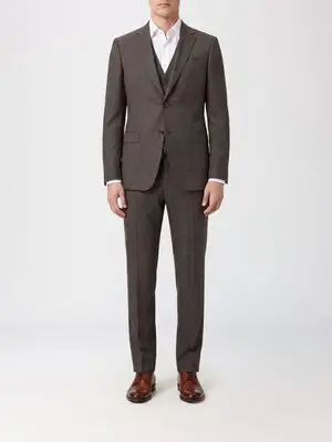 Zegna Single-breasted Suit In Wool And Linen With Notch Lapels