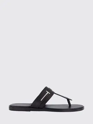 TOM FORD Leather Thong Sandals - Black