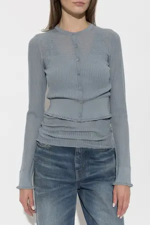 Chloé Wool Knit Cardigan And Camisole Set