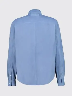 Marni Perforated Suede Shirt Jacket - Blue