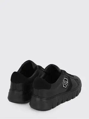 Philipp Plein Hexagon Force Low-top Perforated Leather Sneakers With Logo