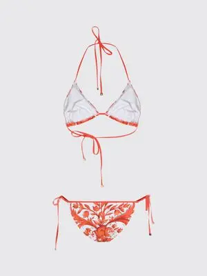 Dolce & Gabbana Maioliche Print Triangle Bikini