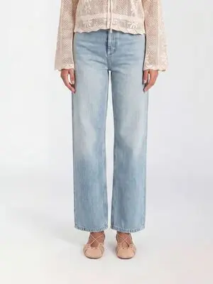 TWINSET Mid-rise Wide Leg Jeans In Cotton - Denim