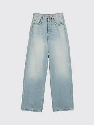 TWINSET Mid-rise Wide Leg Cotton Jeans